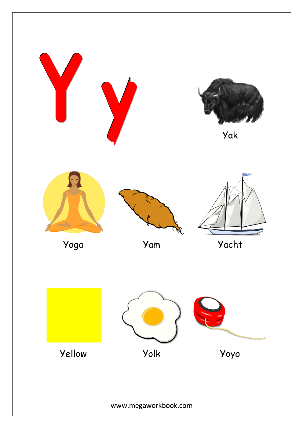 Things That Start With A B C D And Each Letter Alphabet Chart
