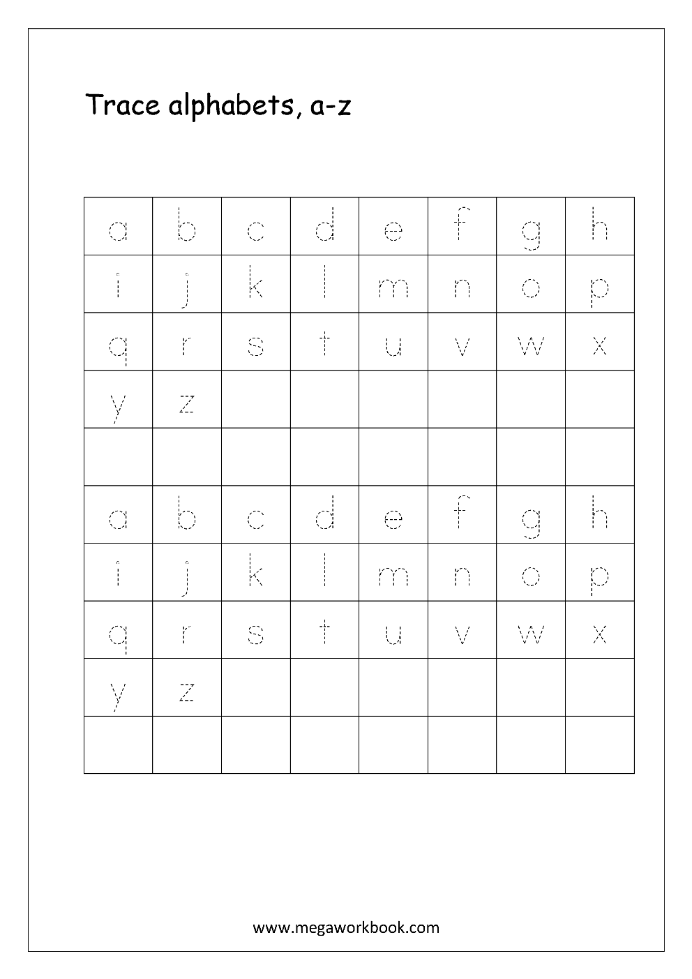 Alphabet Tracing Small Letters Alphabet Tracing Worksheets Alphabet Tracing Small Letters Alphabet Tracing Worksheets