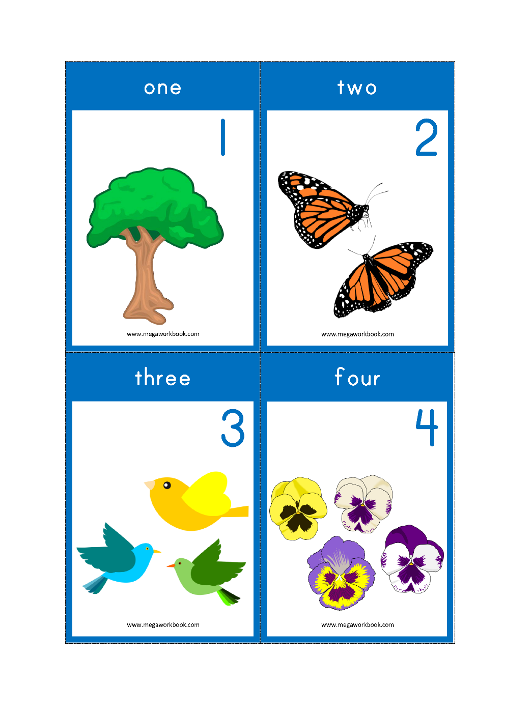 Printable Numbers 1 10 Flashcards