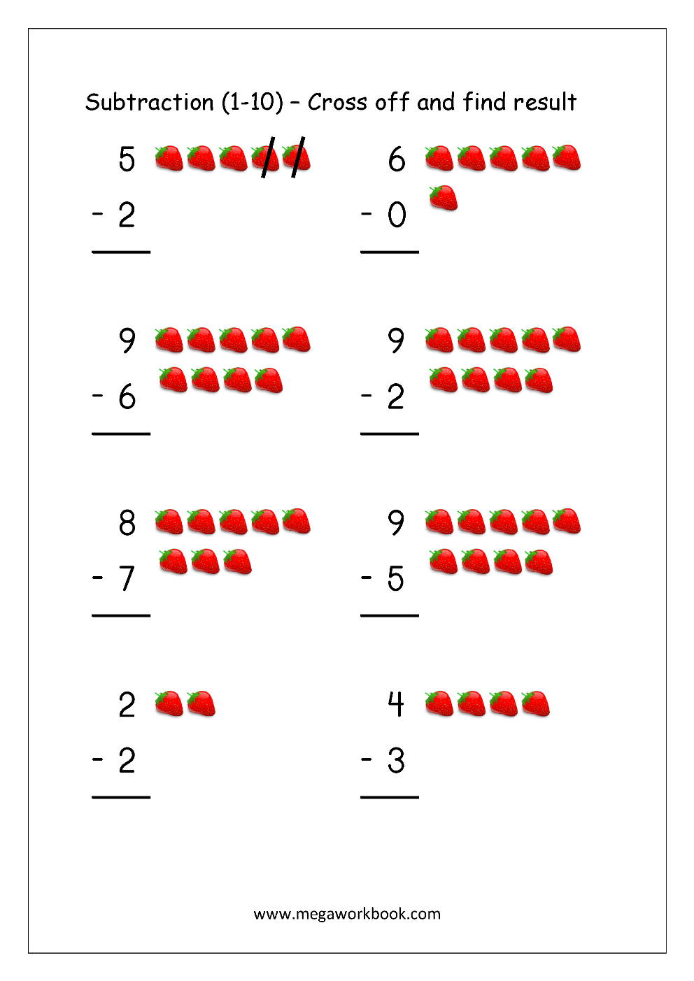 Subtracting Multiples Of 10 Worksheet
