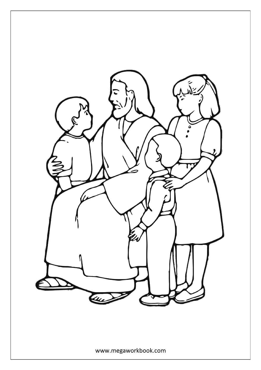 Free Coloring Sheets - People - MegaWorkbook