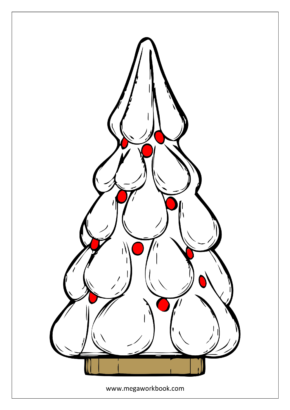 big christmas tree coloring pages
