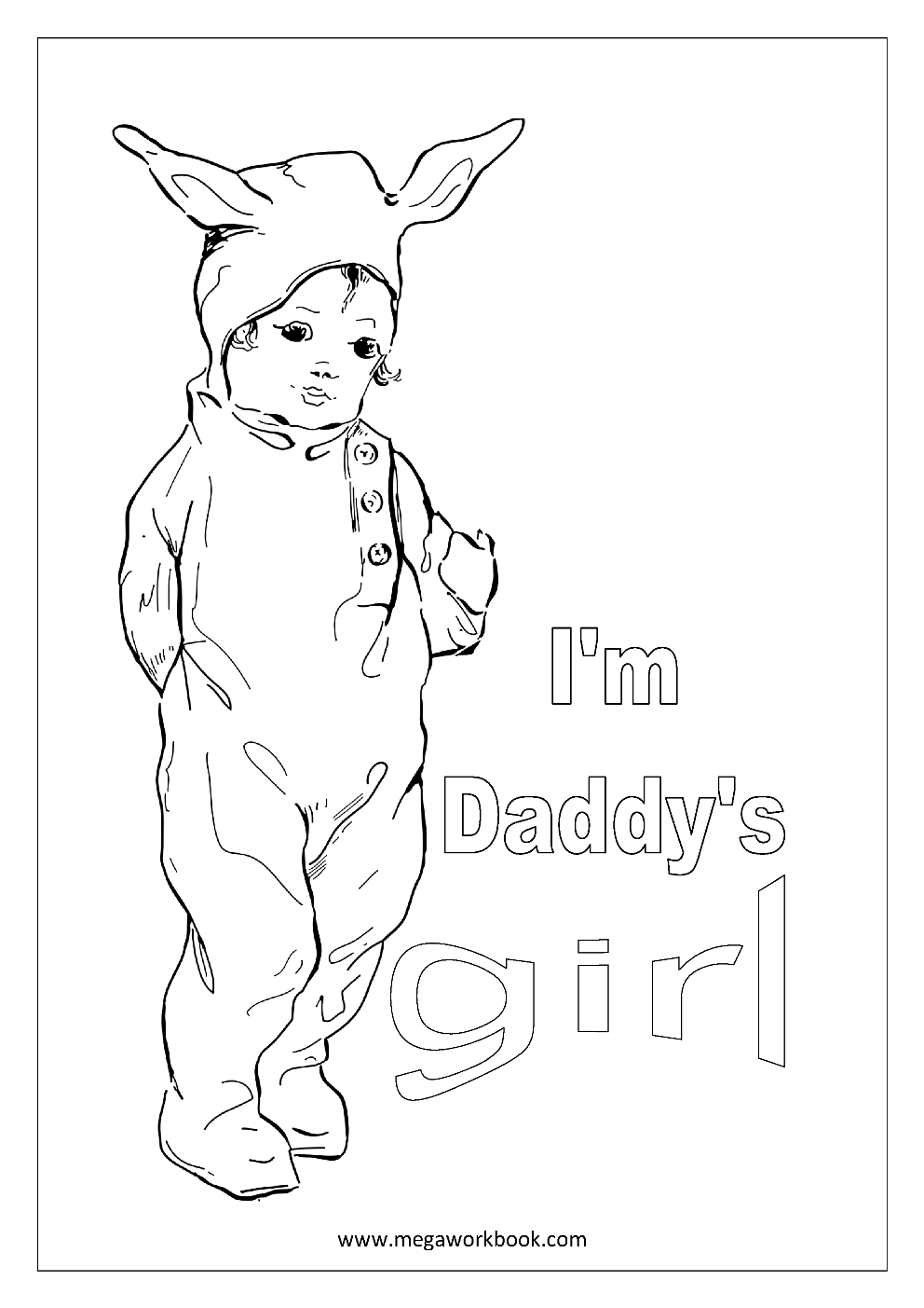 daddys baby girl coloring pages