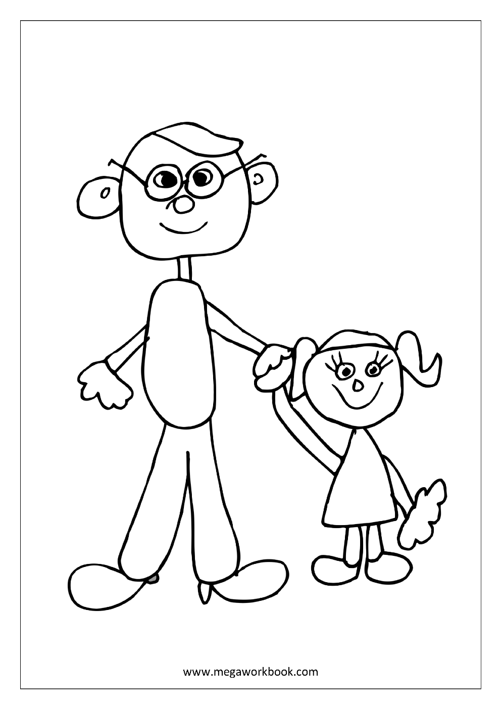 daddy's little girl coloring pages