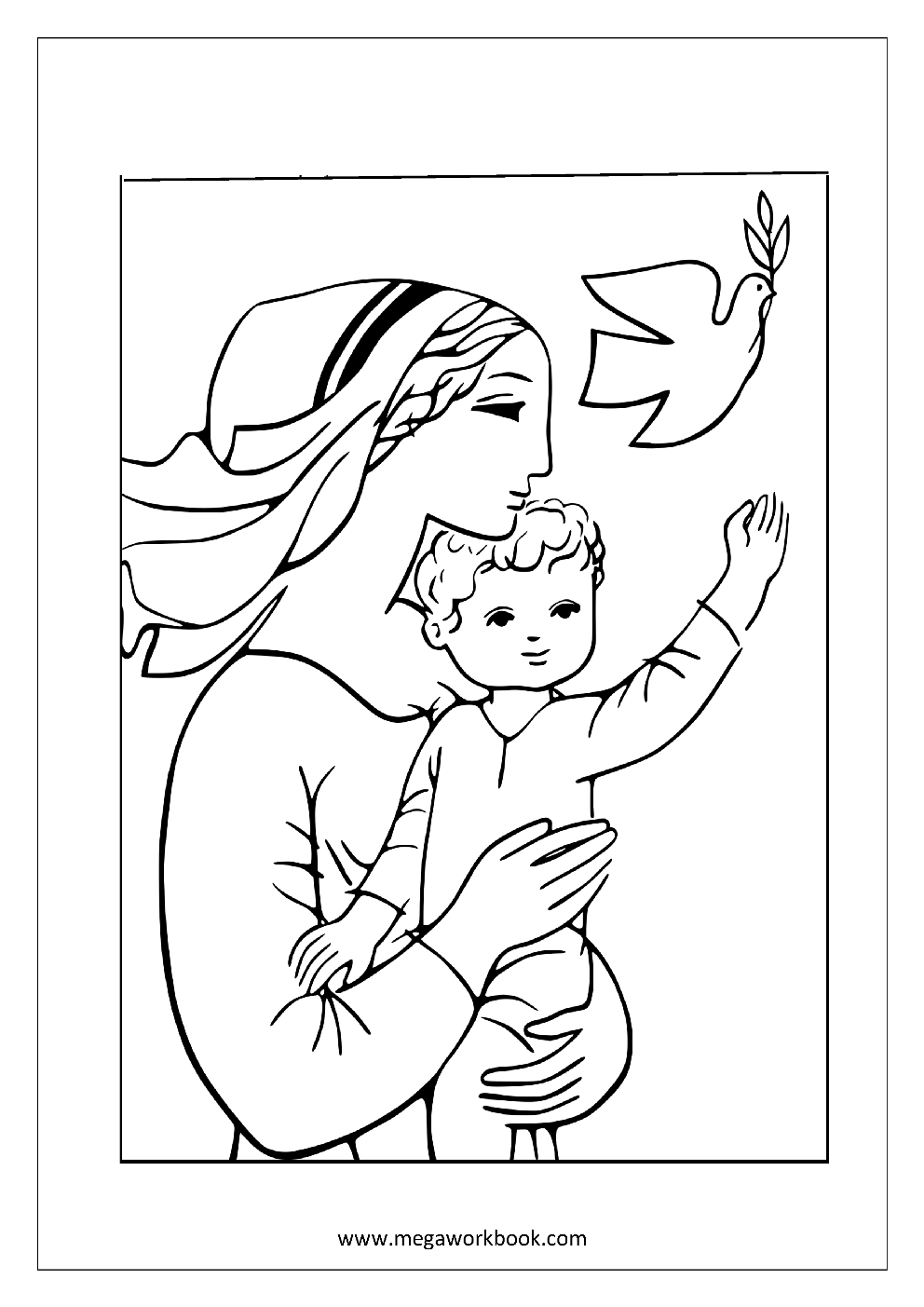 mother's day coloring pages religious