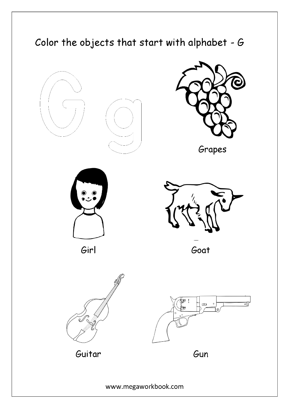 Alphabet Coloring Pages - A to Z Printable Letter Coloring Pages - ABC ...