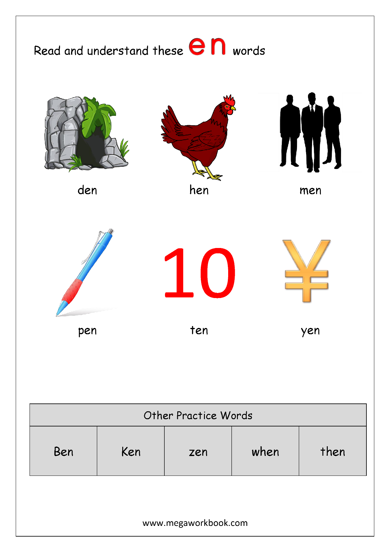 Cvc Words Objects Worksheets Word Family Worksheets Cvc