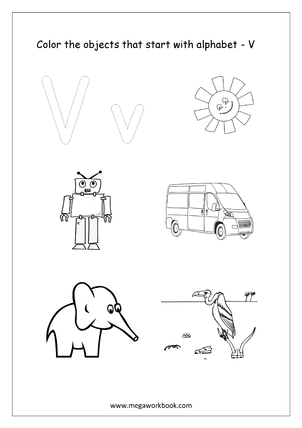 Alphabet Coloring Pages - A to Z Printable Letter Coloring Pages - ABC ...