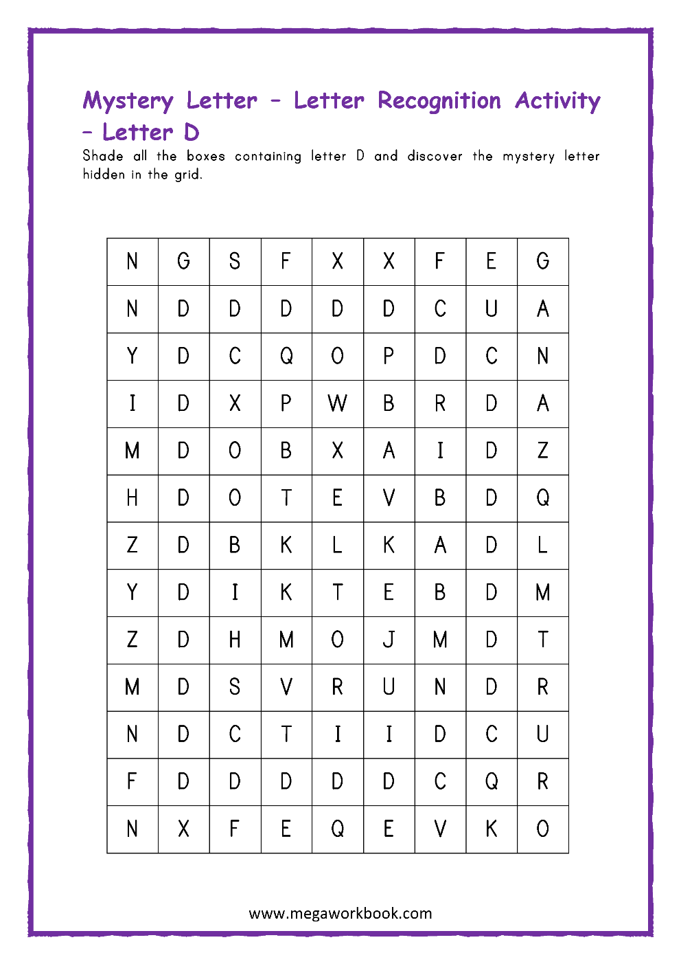 Letter D Activities - Letter D Worksheets - Letter D Activities For ...
