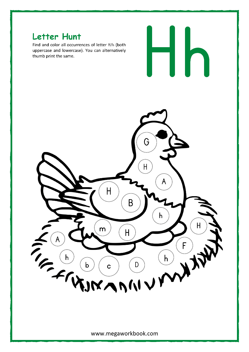 Letter H Worksheet Letter H Worksheet
