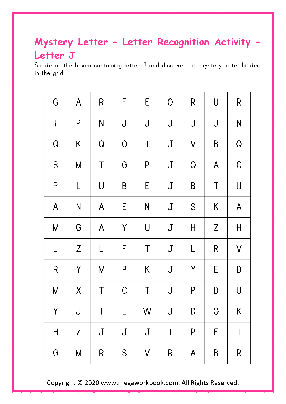 Letter J Worksheets - Letter J Crafts - Letter J Activities For ...