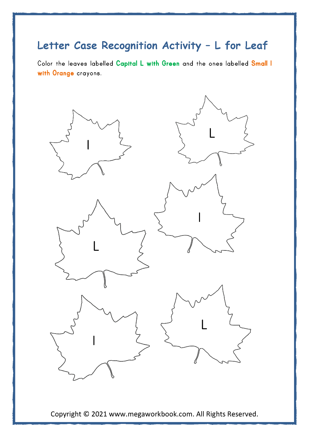 Letter L Worksheets - Letter L Activities For Preschoolers - Letter L ...