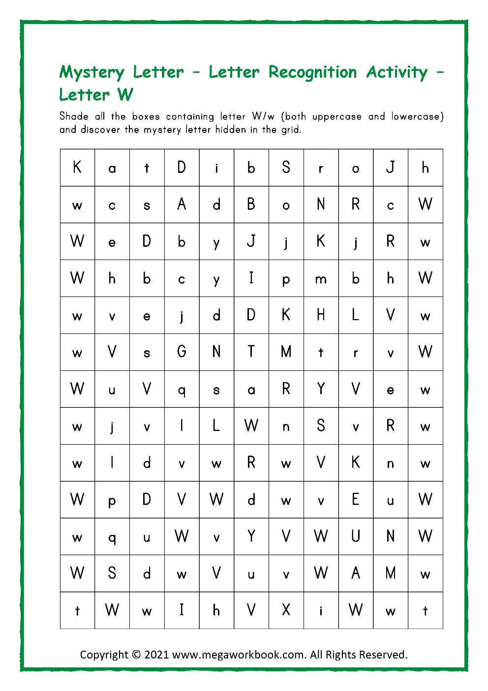 Letter W Activities for Preschool - Letter W Worksheets - Letter W ...