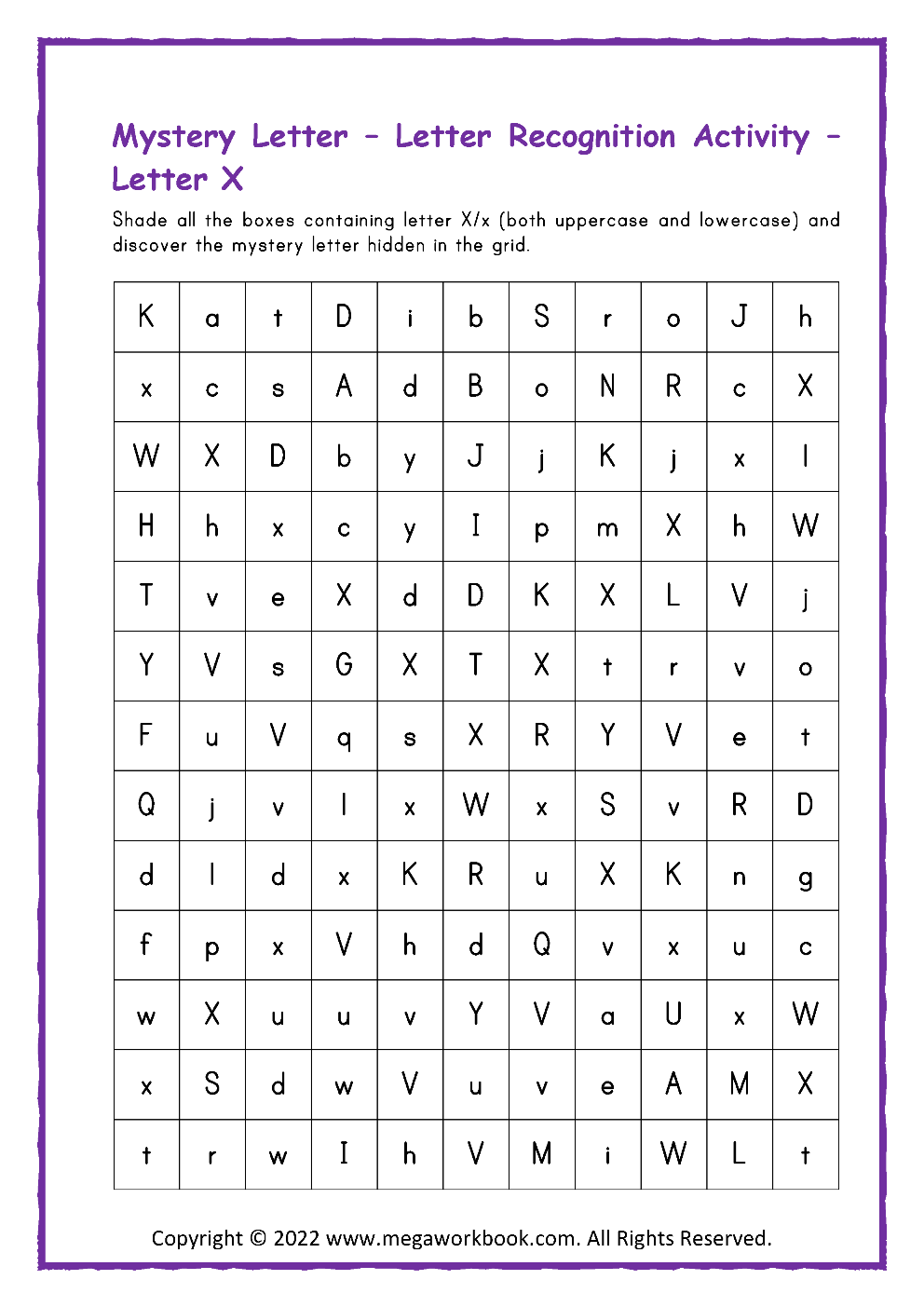 Letter X Activities for Preschool - Letter X Worksheets - Letter X ...