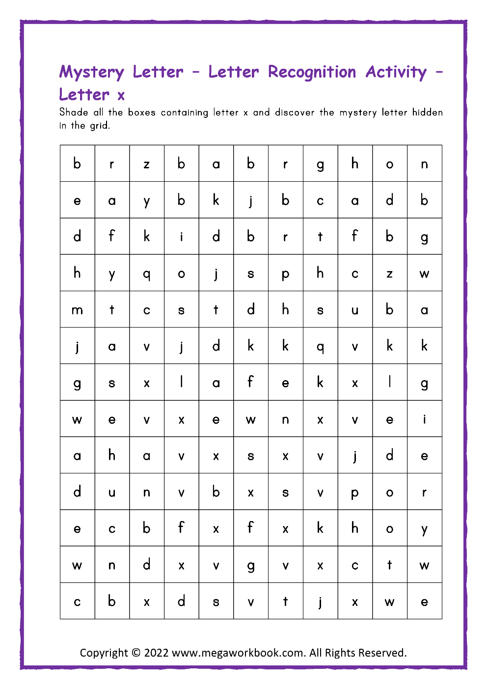 Letter X Activities for Preschool - Letter X Worksheets - Letter X ...
