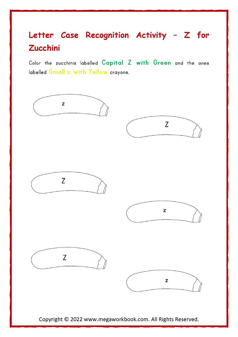 Letter Z Worksheets for Kindergarten - Letter Z Activities - Letter Z ...