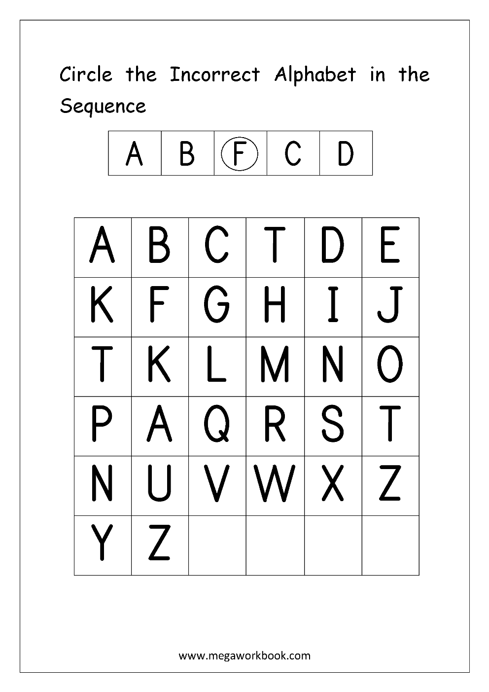 Free English Worksheets - Alphabetical Sequence - Alphabetical Order ...