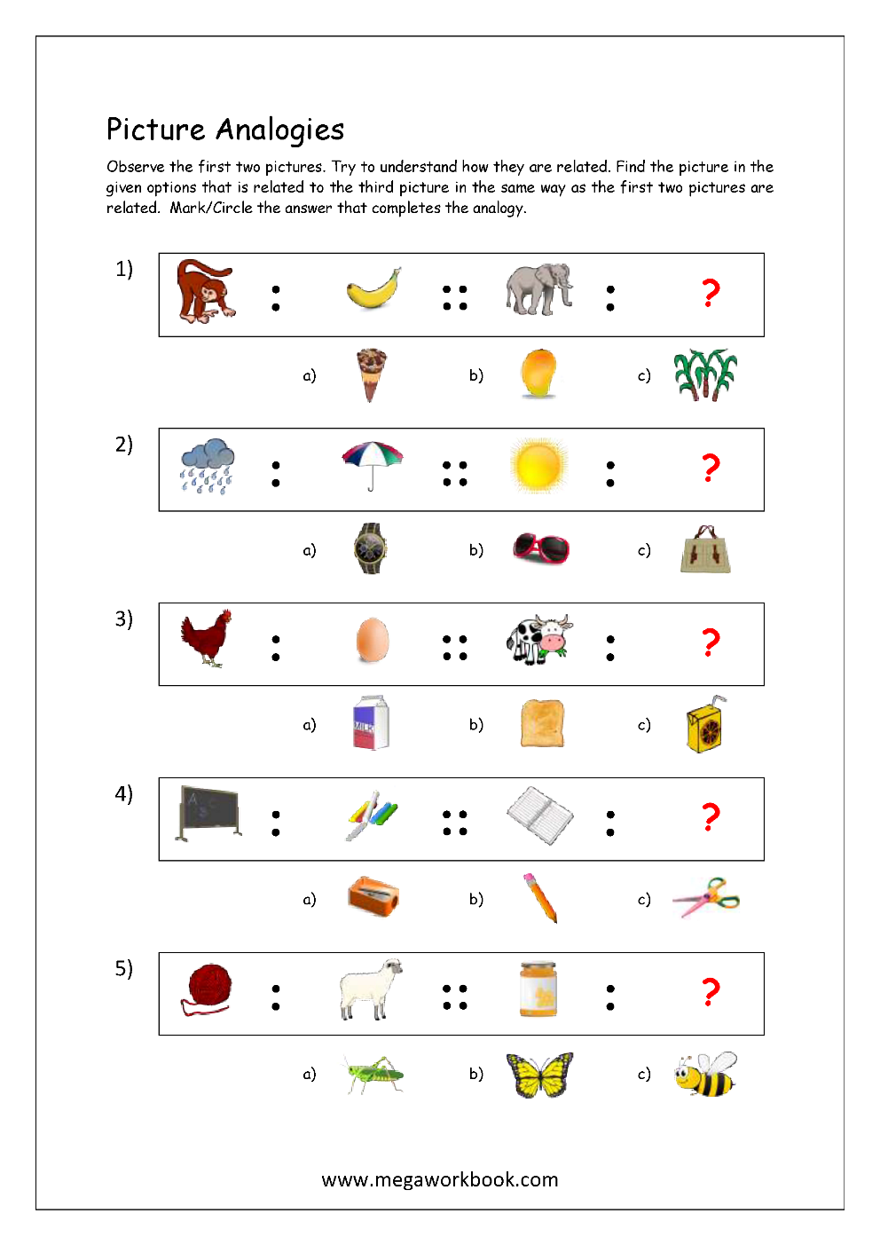 Analogy Examples For Kids Analogy Examples For Kids