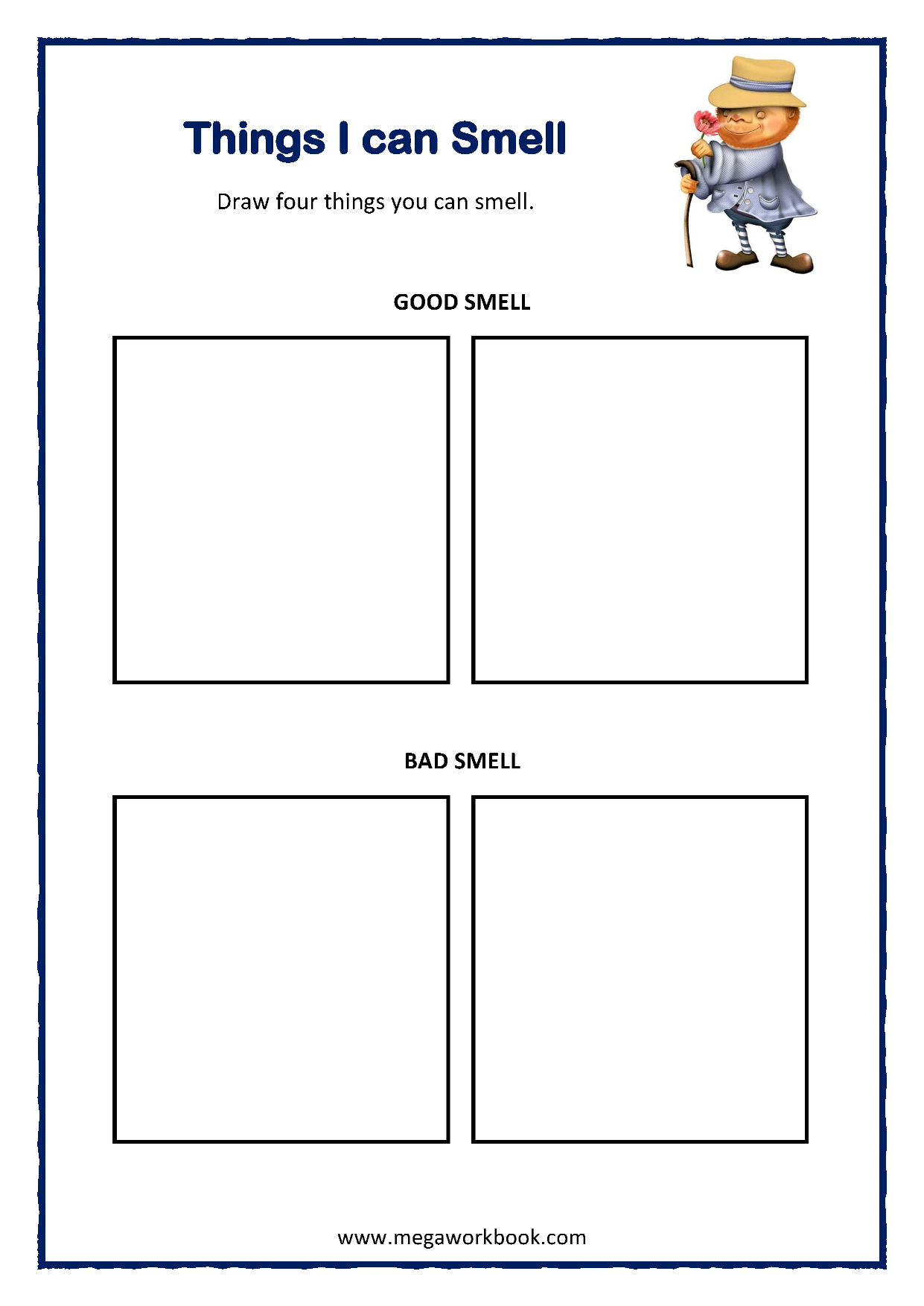 Five Senses Worksheets For Preschool And Kindergarten - MegaWorkbook