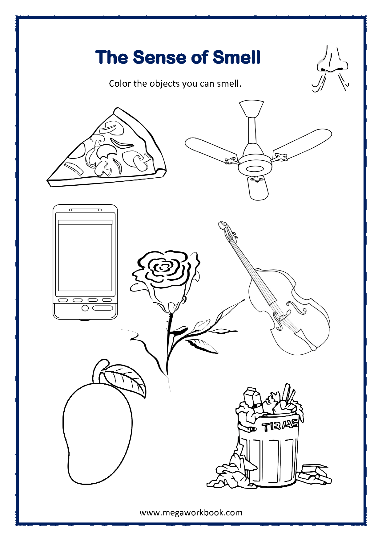 sense of smell coloring pages